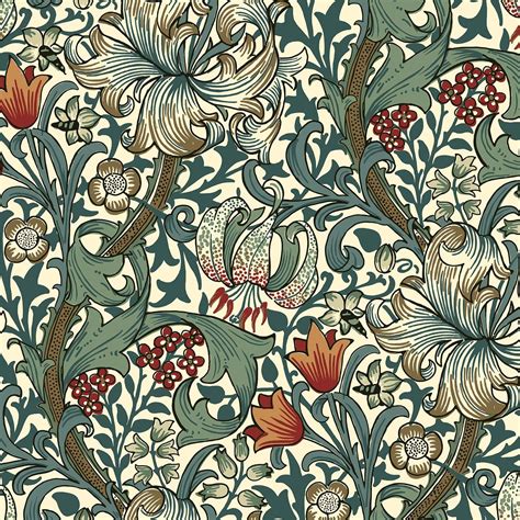 William Morris Wallpaper Patterns William Morris Natural Leicester