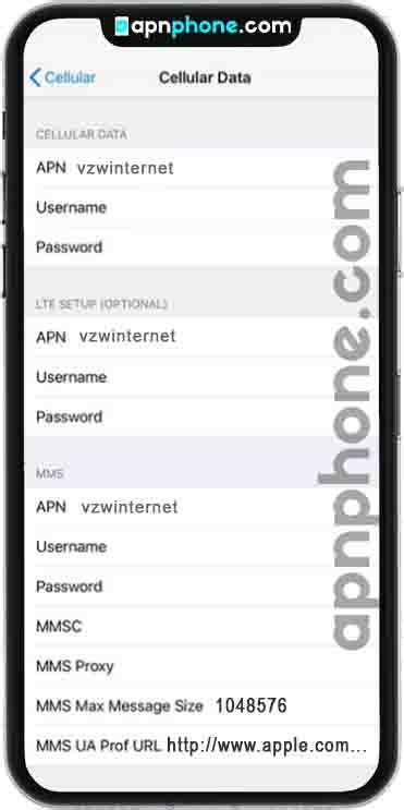 Verizon Apn Settings Android Iphone G