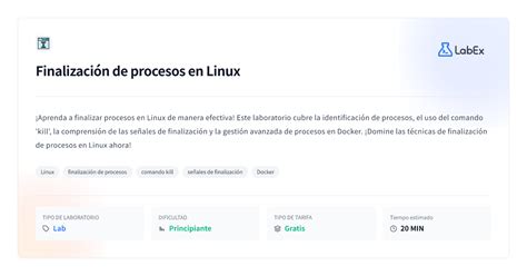 Finalización De Procesos En Linux Labex