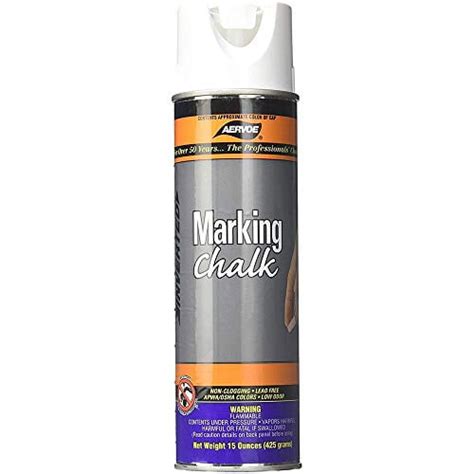 Aervoe 215 15 Oz White Non Clogging Temporary Upside Down Marking Spray