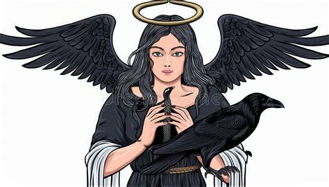 Illustrated Angel With Wings Stock Illustration Illustration Of Font