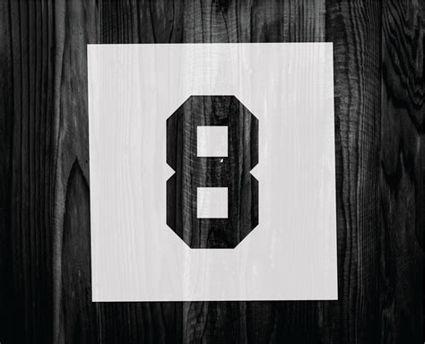Number 8 Stencil Mylar Reusable Stencil Stencil Fast Shipping Etsy
