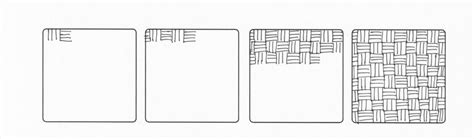 4 Zentangle Basket Weave Patterns
