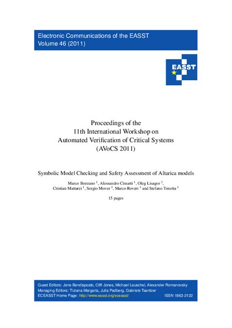 pdf safety assessment of altarica models via symbolic model checking