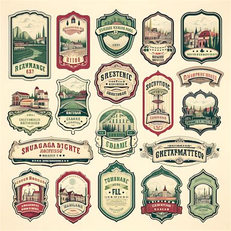 Premium Photo Label Collection Vintage Branding And Aesthetics With A