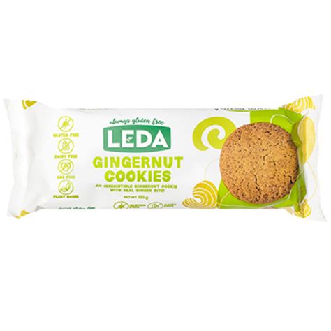 Leda Gingernut 155g Gluten Free Fructose Friendly Dairy Free Egg Free Vegan