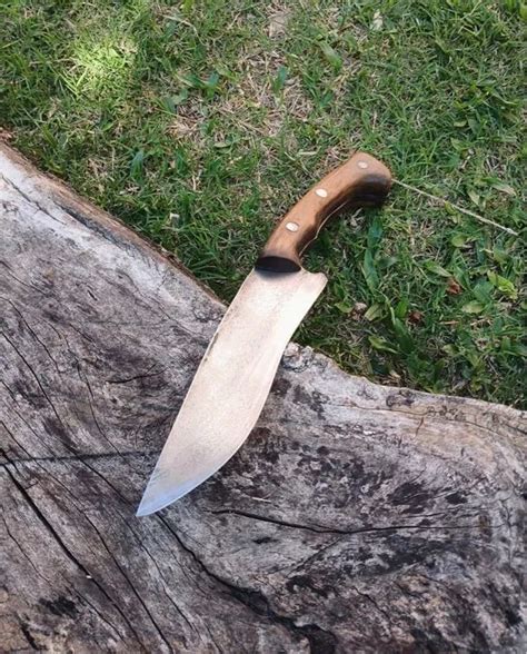 Faca Artesanal Churrasco Aço Carbono 2mm Tratado Mod Gaúcho