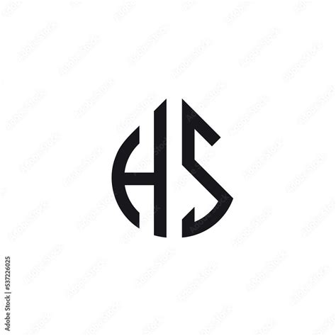 Sh Hs Alphabets Letters Logo Monogram Stock Vector Adobe Stock