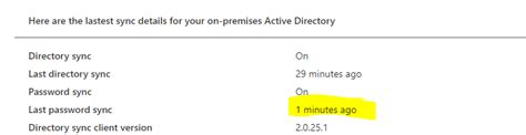 Password Sync Takes 30 Min To Sync Microsoft Qanda