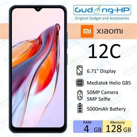 Jual Xiaomi Redmi 12C 4 128 GB Garansi Resmi Di Seller Gudang Hp Com Sumur Batu 3 Kota