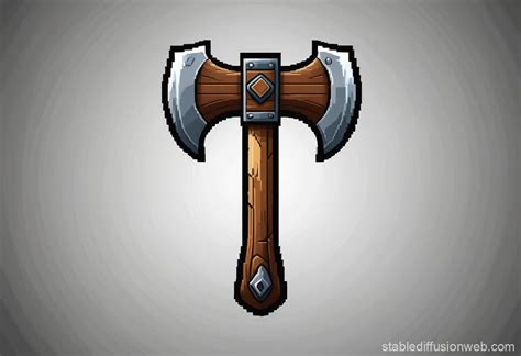 Pixel Fantasy Axe Insignia Stable Diffusion Online