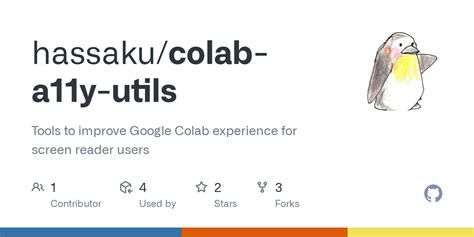 Github Hassaku Colab A Y Utils Tools To Improve Google Colab Experience For Screen Reader Users