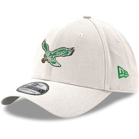 Mens Philadelphia Eagles New Era White Throwback Logo Iced Ii 39thirty