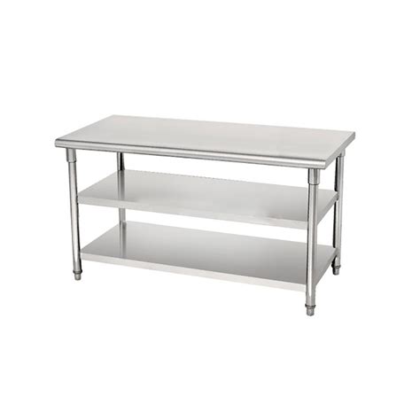 Hot Sale Three Layer Stainless Steel Kitchen Island Prefab Workbench Stainless Steel Work