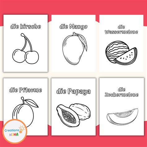 Fruit Coloring Pages In German Classful