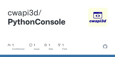 GitHub Cwapi D PythonConsole