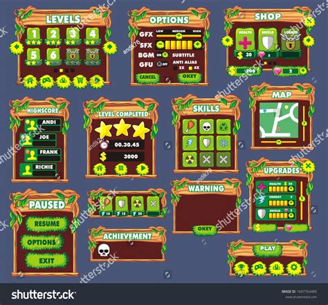 Complete Set Graphical User Interface Gui Stock Vector Royalty Free Shutterstock