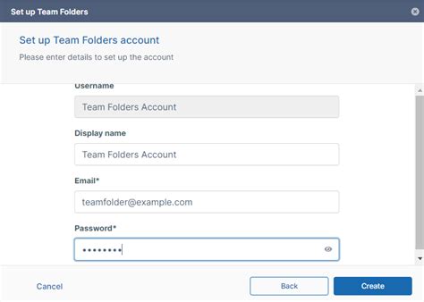 Configure The Team Folders Account Filecloud Docs Online