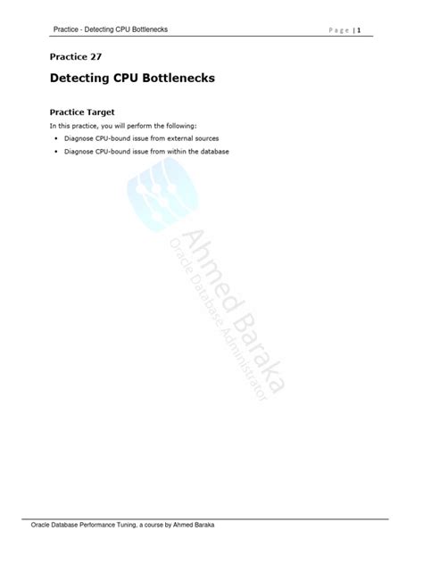 practice 27 detecting cpu bottlenecks pdf databases central processing unit