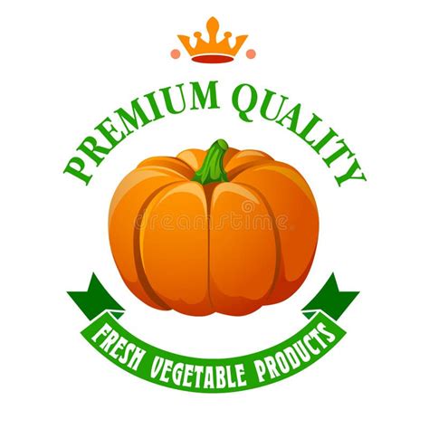 Vegetables Label Design Isolated On White Stock Illustration