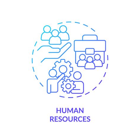 Gradient Human Resources Icon Concept Isolated Vector Enterprise Resource Planning Thin Line