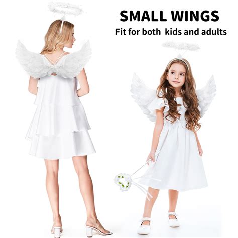 Zezzxu Angel Wings And Halo Magic Wand Set Small White