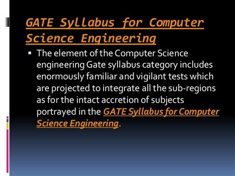 Gate Syllabus For Computer Science Engineering