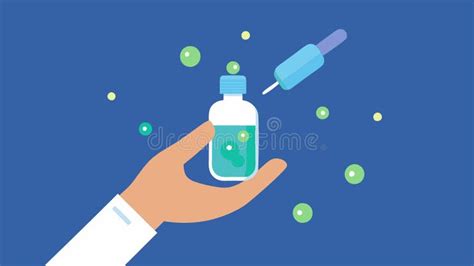 Exosome Delivery A Vector Illustration Showing A Hand Holding A Dropper