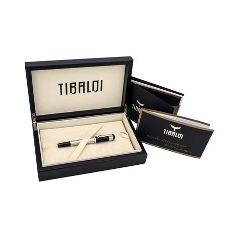 Tibaldi Excelsa Rollerball Pen Platinum Black Tibaldi Touch Of Modern