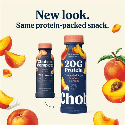 Chobani® 20g Protein Lowfat Greek Yogurt Drink Peaches And Cream 10 Fl
