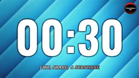 30 Seconds Countdown Timer Simple Timer Half Minute Thirty Seconds Youtube