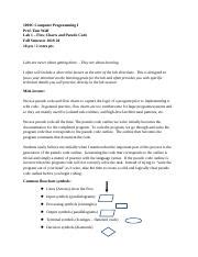 Lab Flow Charts And Pseudo Code Fall Docx C Computer Programming I Prof Tom