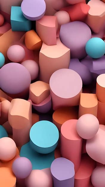 Premium Photo Abstract Background Of Colorful Spherical Objects In