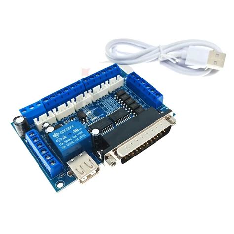 1set Mach3 Engraving Machine Cnc 5 Axis Stepper Motor Driver Interface Board With Optocoupler