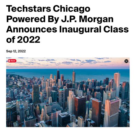 Techstars Chicago Powered By J P Morgan Announces Inaugural Class 202