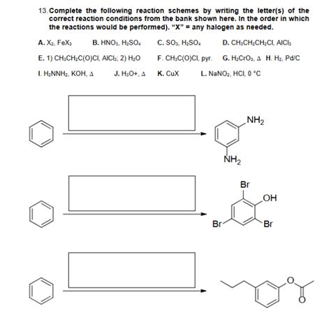 Solved Complete the following reaction schemes by ﻿writing | Chegg.com