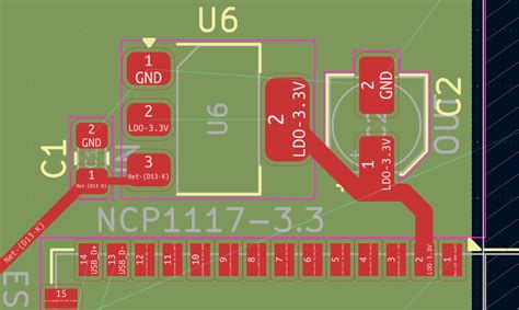 Esp32 Ncp1117 3 3v Ldo With Ceramic And Aluminum Electrolytic