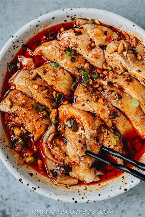 Saliva Chicken 口水鸡 Sichuan Chicken In Red Oil Sauce Chicken Spicy
