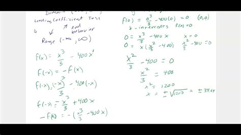 Section 4.4 graphing functions using Calculus - YouTube