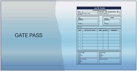 Gate Pass Format In Excel Download Facility School