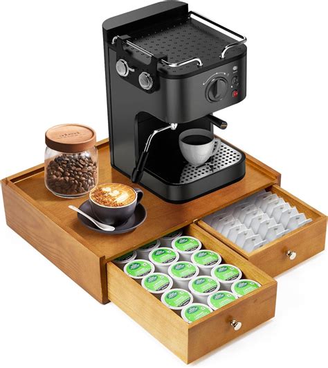 Wooden K Cup Holder For Counter K Cup Drawer Organizer