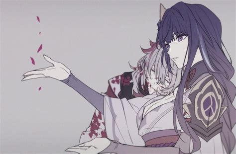 Raiden Shogun And Kaedehara Kazuha Genshin Impact Drawn By Dkdni1kkn