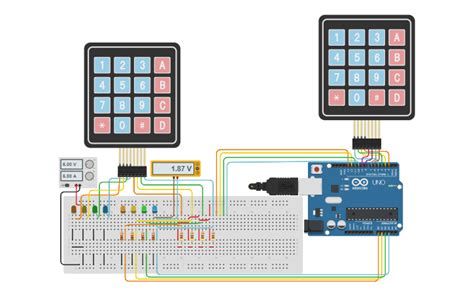 Circuit Design Keypad Analog And Binary 2 Tinkercad