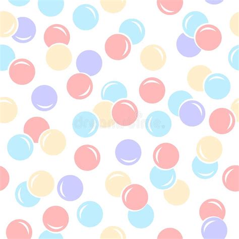 Abstract Flat Coloured Bubbles Seamless Pattern Stock Vector