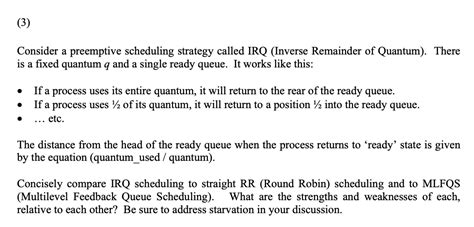 Solved Waldspurger And Weihl Introduced A Scheduling