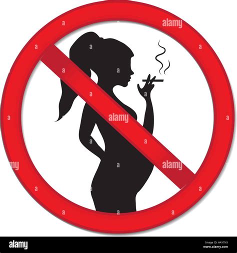 Smoking Pregnant Woman Stock Vector Images Alamy
