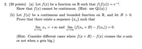 Points A Let F X Be A Function On R Such That Chegg Com