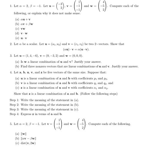 Solved Let α β Let u v and Chegg