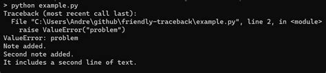 Add Support For Exception Notes · Issue 181 · Friendly Tracebackfriendly Traceback · Github