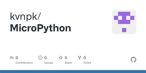 Github Kvnpkmicropython
